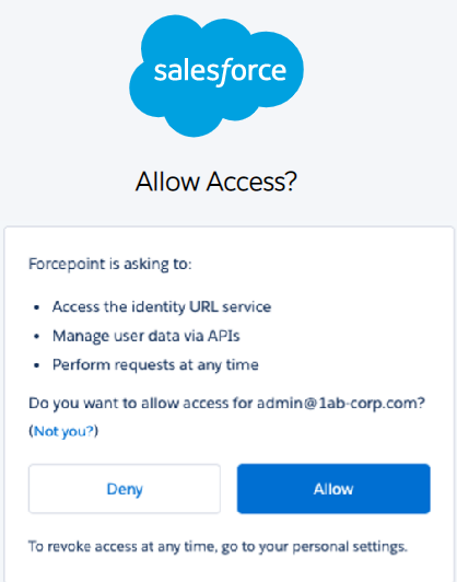 Salesforce Configuring Sspm Scan In Forcepoint Data Security Cloud Sse